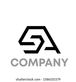 Sa Logo Icon Design Template Sign Stock Vector (Royalty Free) 1586101579