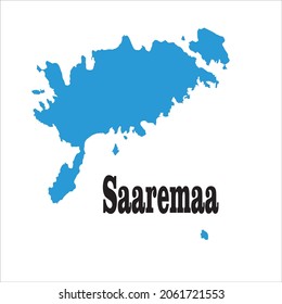 Saaremaa Map On White Background Stock Vector (Royalty Free) 2061721553 ...