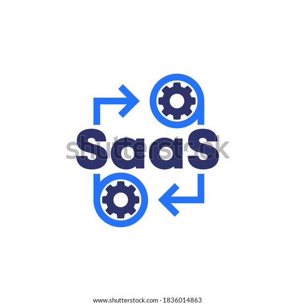 Saas Software Service Icon Gears Stock Vector (Royalty Free) 1836014863 ...