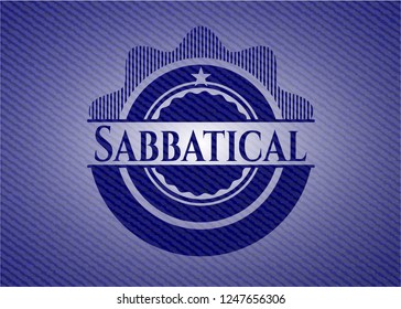 Sabbatical Emblem Jean Background Stock Vector (Royalty Free ...