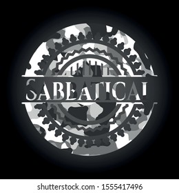 Sabbatical Grey Camouflaged Emblem Vector Illustration Stock Vector ...