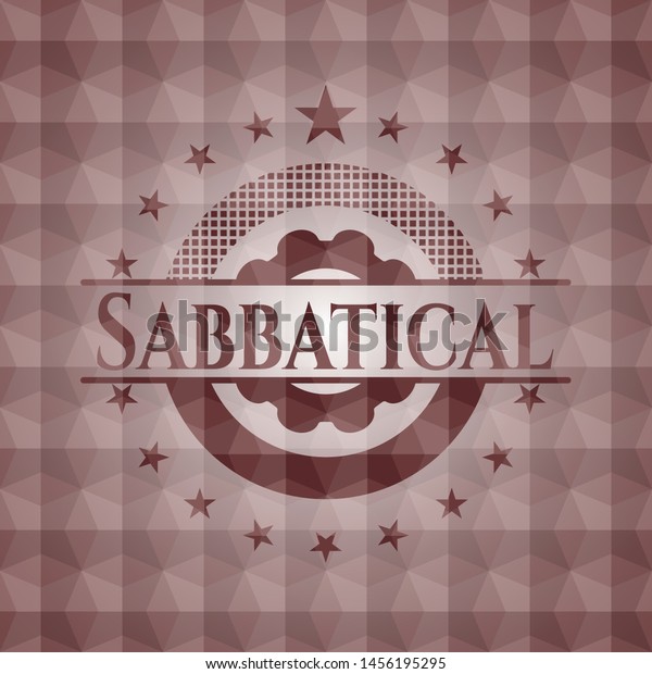 Sabbatical Red Polygonal Badge Seamless Stock Vector (Royalty Free ...