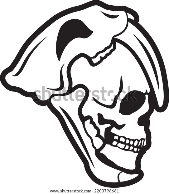 Saber Tooth Skull Vector Illustration Stock Vector (Royalty Free ...
