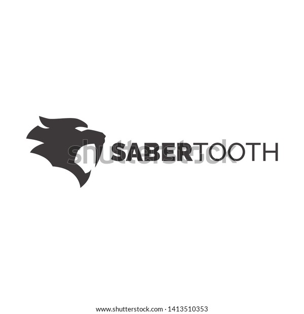 Sabertooth Tiger Modern Logo Design Concept Stock Vector (Royalty Free ...