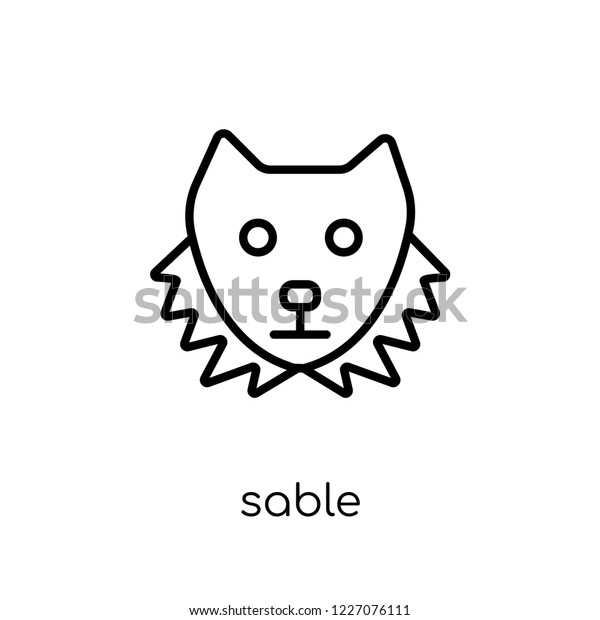 Sable Icon Trendy Modern Flat Linear Stock Vector (Royalty Free ...