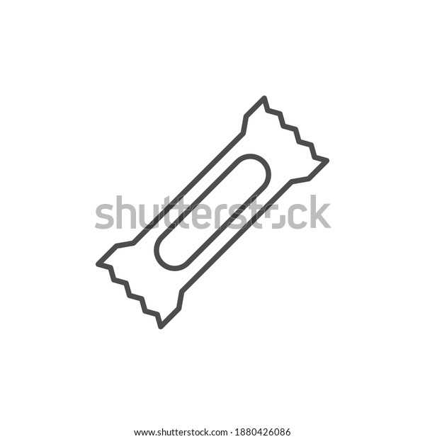 Sachet Stick Line Outline Icon Stock Vector (Royalty Free) 1880426086 ...