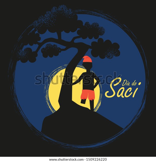Saci Folklore Brazil Vector Ilustration Stock Vector (Royalty Free ...