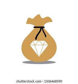 Sack Diamond Illustration Clipart Vector Stock Vector (Royalty Free ...