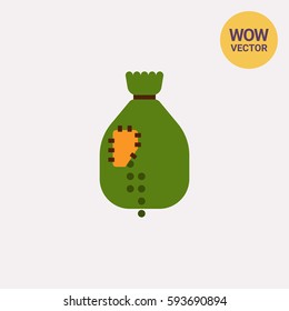 Sack Falling Out Peas Stock Vector (Royalty Free) 644960950