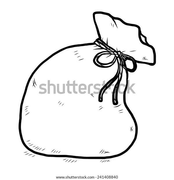 Sack Rope Cartoon Vector Illustration Black Stock Vector (Royalty Free ...