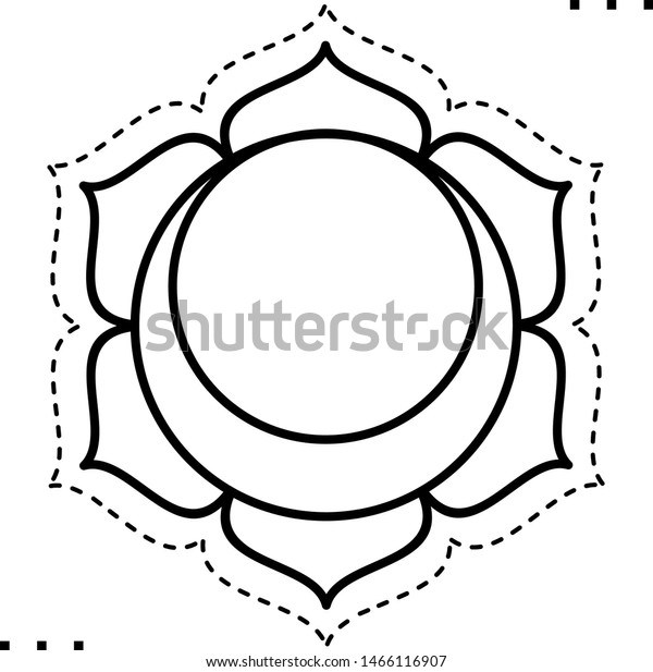 Sacral Chakra Coloring Illustration Outline Style Stock Vector (Royalty ...