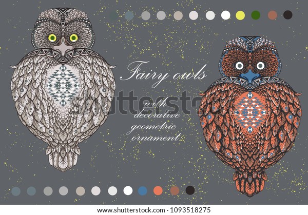 Sacral Owl Vector Illustration Icon Design Stock Vector (Royalty Free ...