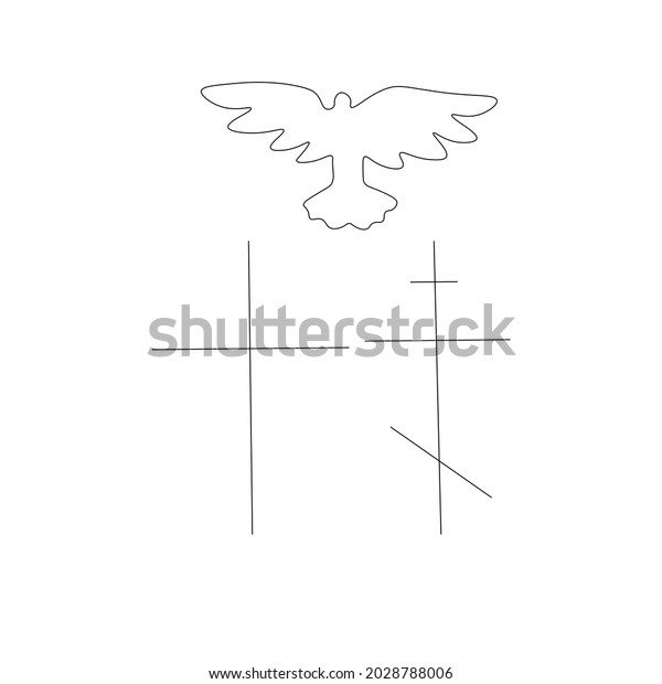 Sacrament Baptism Symbol Drawing Vector Illustration Stock Vector ...