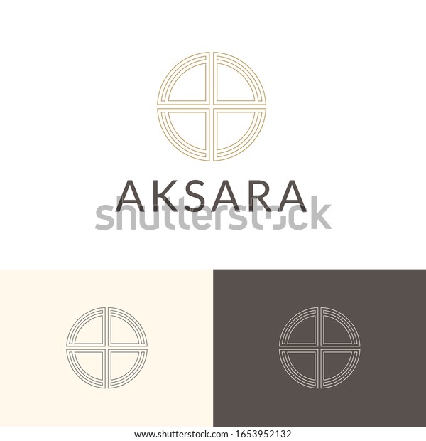 Sacred Circle Logo Design Concept Mystic Stock Vector (Royalty Free ...
