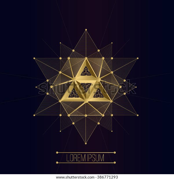 Sacred Geometry Forms Shapes Lines Logo Stock Vector (Royalty Free) 386771293