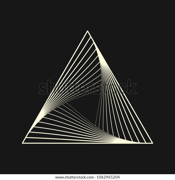 Sacred Geometry Graphic Linear Triangle Triangular Stock Vector ...