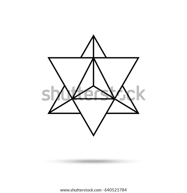 Sacred Geometry Merkaba Thin Line Geometric Stock Vector (Royalty Free ...