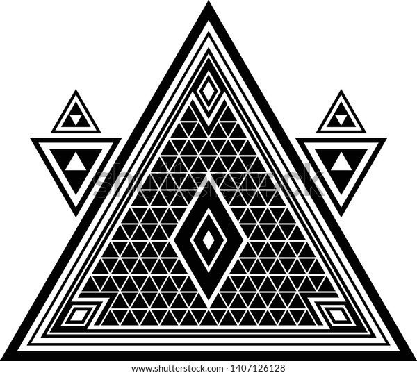 Sacred Geometry Secret Symbol Geometry Triangular Stock Vector (Royalty ...