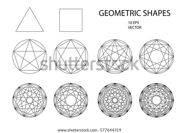 Sacred Geometry Set Geometric Shapes Trendy Stock Vector (Royalty Free ...