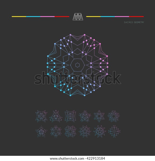 Sacred Geometry Set Minimal Geometric Shapes Stock Vector (Royalty Free ...