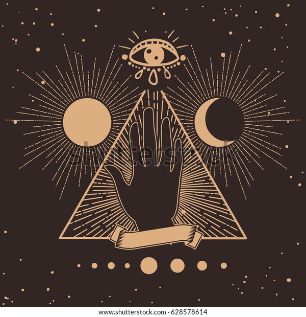 Sacred Geometry Solar System Cosmic Objects Stock Vector (Royalty Free ...