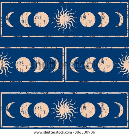 Sacred Geometry Sun Moon Seamless Pattern 스톡 벡터(사용료 없음) 386500936 ...