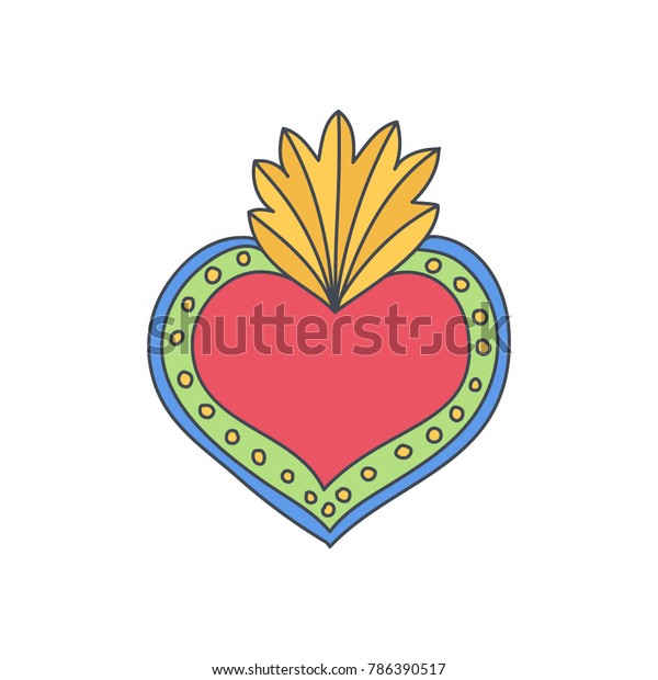 Sacred Heart Mary Vector Icon Doodle 스톡 벡터(로열티 프리) 786390517 | Shutterstock