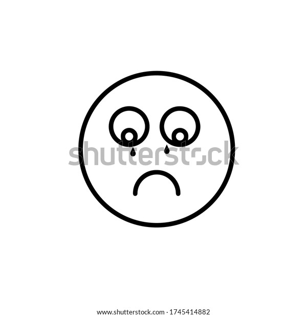 Sad Apologizing Emoticon Sign Stock Vector (Royalty Free) 1745414882 ...