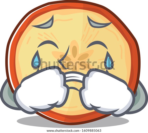 Sad Apple Chips Cartoon Mascot Style Stock Vector (Royalty Free ...