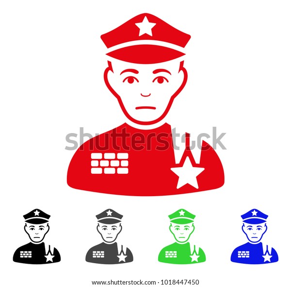 Sad Army General Vector Pictograph Vector: เวกเตอร์สต็อก (ปลอดค่า ...