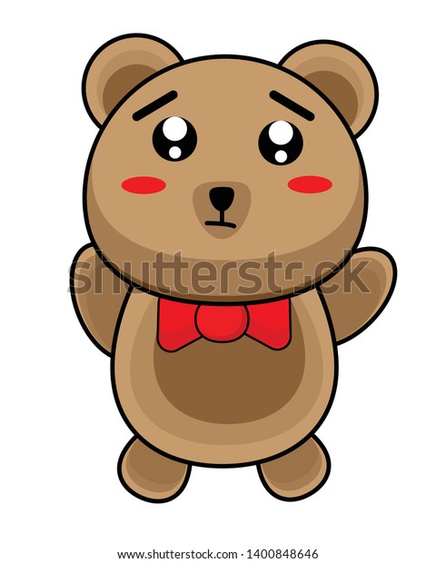 Sad Bear Cartoon Vector Clipart Stock Vector (Royalty Free) 1400848646 ...