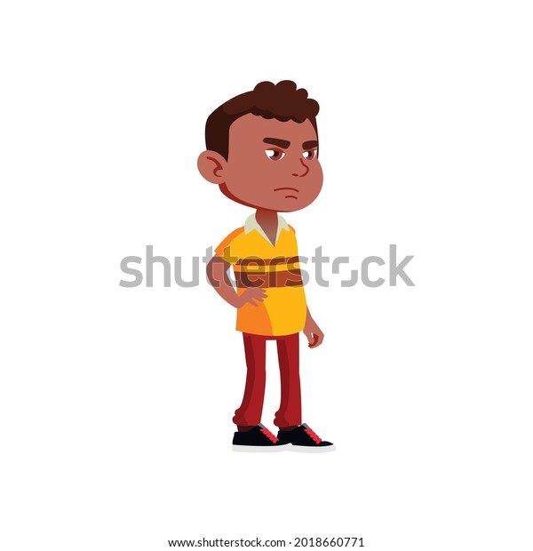 Vektor Stok Sad Boy Losing Game Cartoon Vector (Tanpa Royalti ...