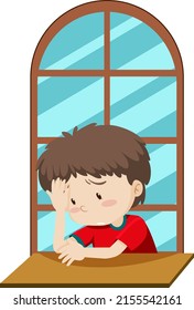 Sad Boy Simple Cartoon Character Illustration Stock Vector (Royalty ...