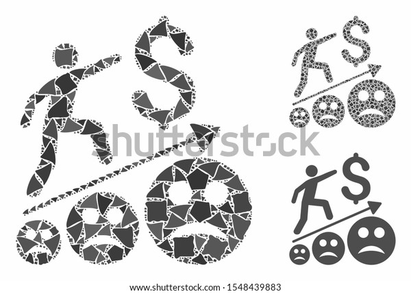 Sad Business Growth Mosaic Bumpy Pieces Stock Vector (Royalty Free ...