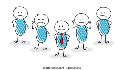 Sad Cartoon Characters Boss Vector 스톡 벡터(로열티 프리) 1183685551 | Shutterstock