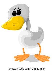 Sad Cartoon Duck Stock Vector (Royalty Free) 185405864 | Shutterstock