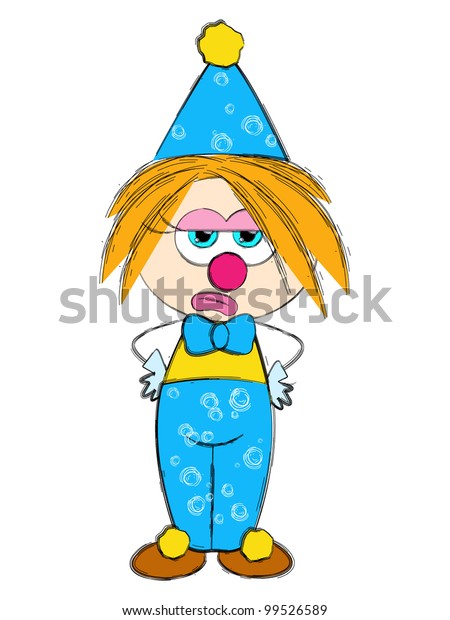 Sad Clown Character Stock Vector (Royalty Free) 99526589 | Shutterstock