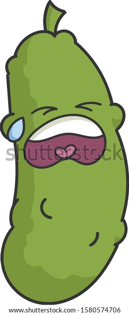 Sad Crying Dill Pickle Cartoon 스톡 벡터(로열티 프리) 1580574706 | Shutterstock