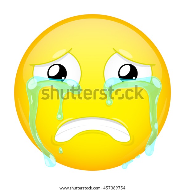 Sad Crying Emoji Bad Emotion Weeping Stock-Vektorgrafik (Lizenzfrei ...