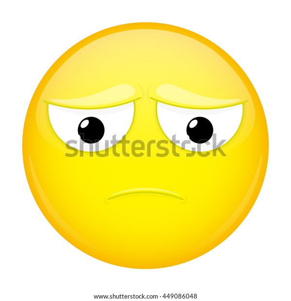 Sad Emoji Bad Emotion Depression Emoticon Stock Vector (Royalty Free ...