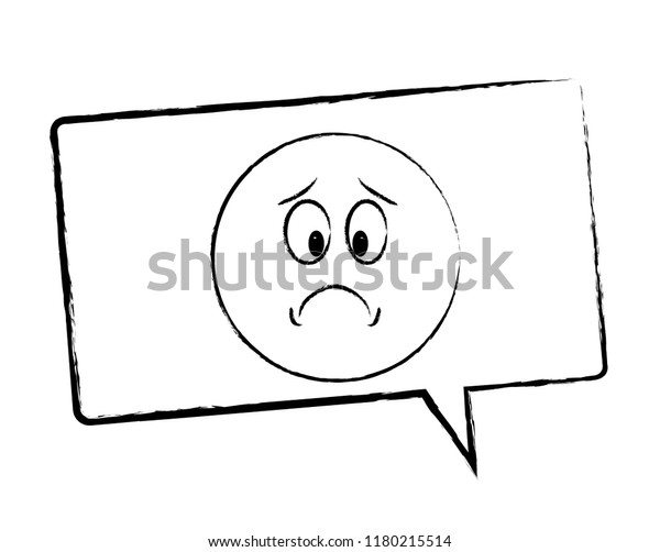 Sad Emoticon Bubble Sketch: เวกเตอร์สต็อก (ปลอดค่าลิขสิทธิ์) 1180215514 ...