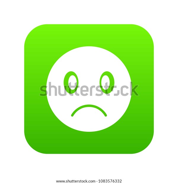 Sad Emoticon Digital Green Any Design: เวกเตอร์สต็อก (ปลอดค่าลิขสิทธิ์ ...