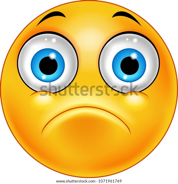 Sad Emoticon Face Stock Vector (Royalty Free) 1071961769 | Shutterstock