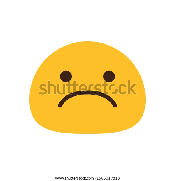 Sad Emoticon Face Yellow Vector Stock Vector (Royalty Free) 1505019818 ...