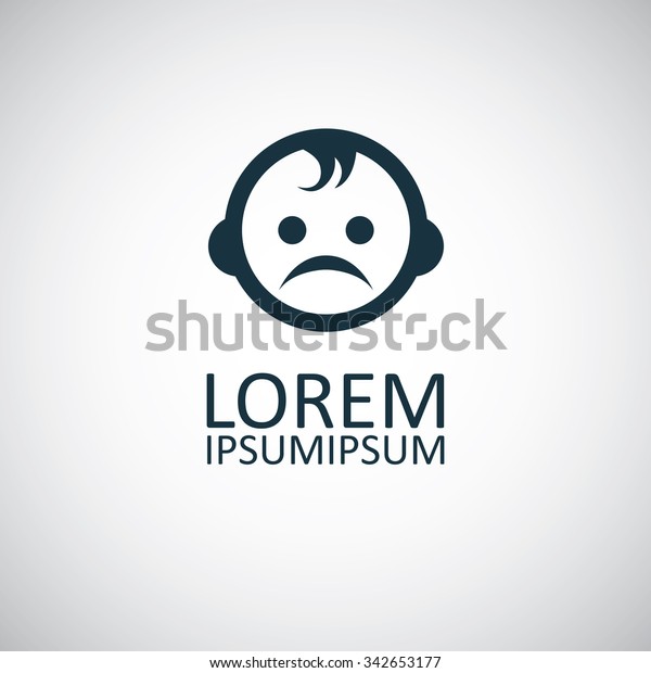 Sad Face Avatar Icon On White Stock Vector (Royalty Free) 342653177 ...