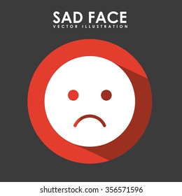 Sad Face Design Vector Illustration Eps10 Stock Vector (Royalty Free ...
