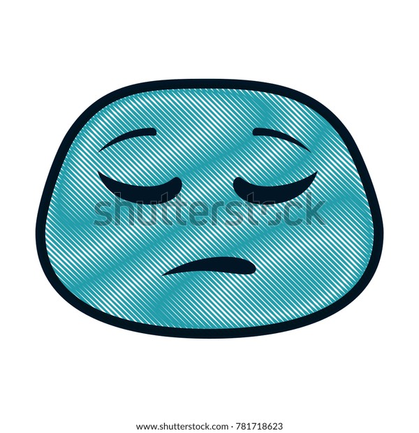 Vektor Stok Sad Face Emoji Character (Tanpa Royalti) 781718623 ...