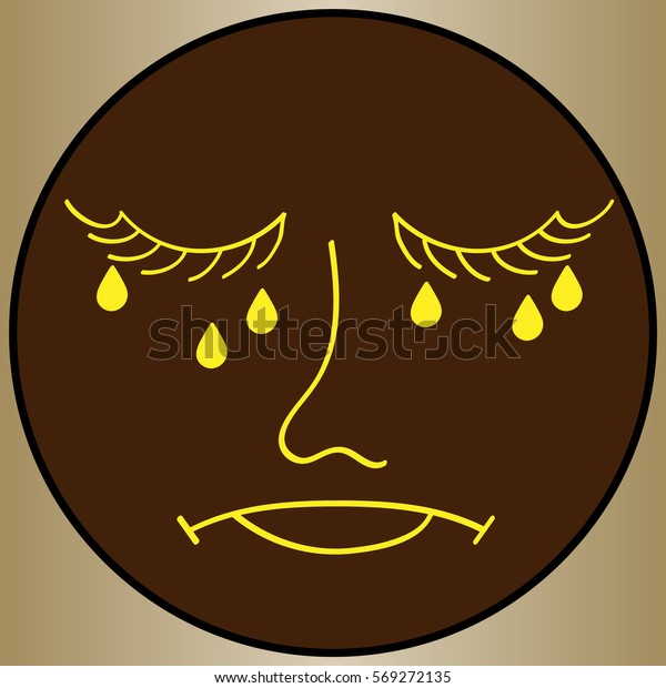 Sad Face Facebook Sad Face Symbol: vector de stock (libre de regalías ...