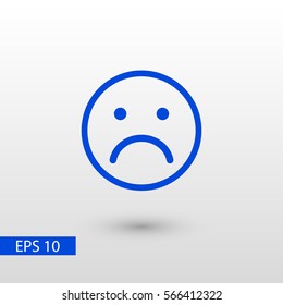 Stock vektor „Sad Face Flat Emoji Icon“ (bez autorských poplatků ...