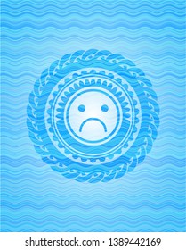 Sad Face Icon Inside Water Wave Stock Vector (Royalty Free) 1389442169 ...